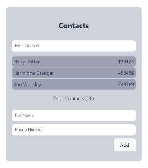Github Meryemsulum Contact App React React Uygulaması Contact App