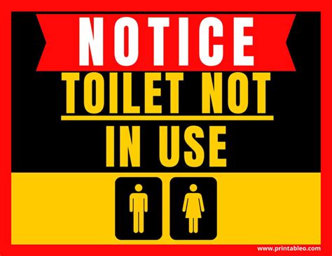 27 Restroom Bathroom Toilet Out Of Order Signs
