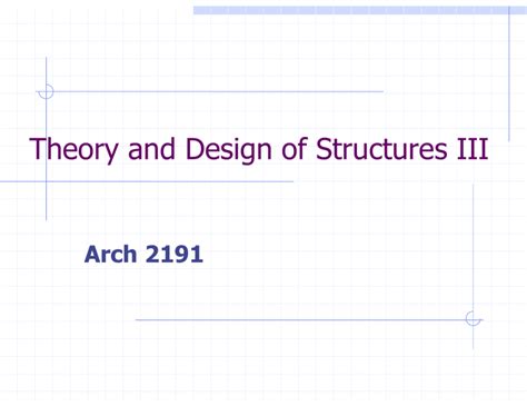 Structural Theory And Design Loads And Building Principles
