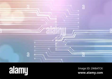 4K Animation Data Transmission In Board Virtual Chip Set Cpu Controller Circuit Loop Background
