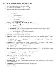 Understanding Set Theory: Elements, Subsets, and Operations | Course Hero