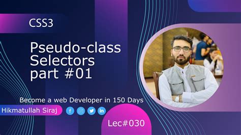 CSS Tutorial In Pashto Pseudo Class Selectors Day YouTube