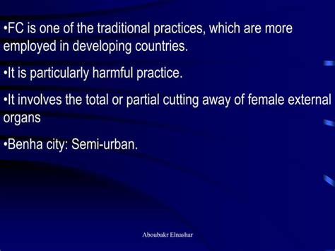 Psychosexual Dysfunction In Circumcised Females Ppt