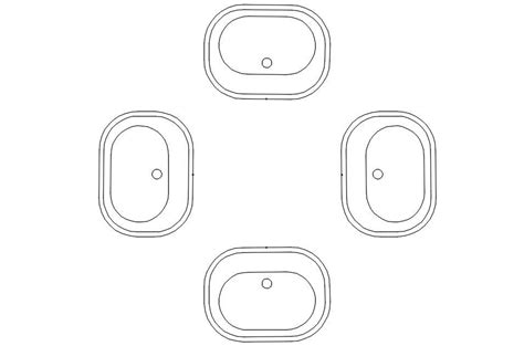 2d Block Of Washbasin In Autocad Dwg File Cad File Cadbull
