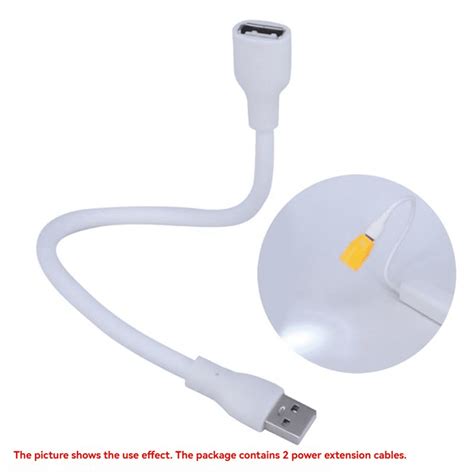 2 Pcs Flexible Usb Extension Cables Male To Female With 2 Cores Power Supply Perfect For Usb