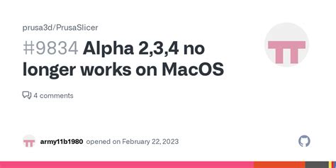 Alpha 234 No Longer Works On Macos · Issue 9834 · Prusa3d