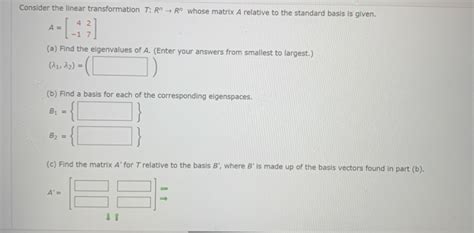 Solved Consider The Linear Transformation T RnRn Whose Chegg