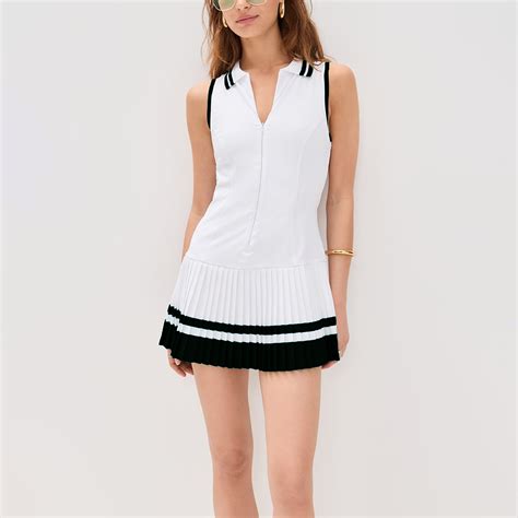 网球女神必备！外贸网球裙女无袖polo领速干tennis羽毛球百褶裙子拉链专业网球服，让你成为球场上的焦点！ 网球服 淘宝好物网