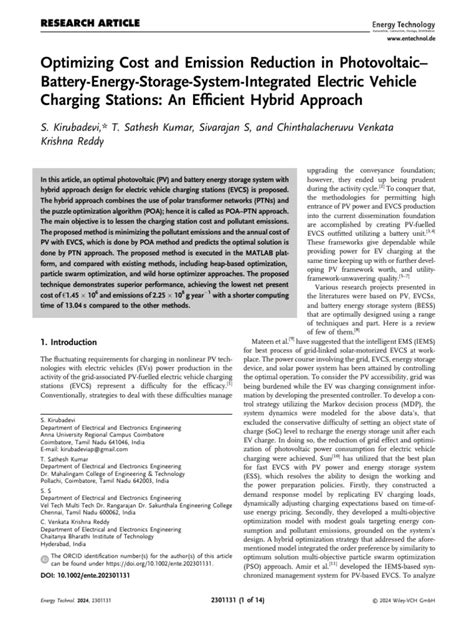 Optimizing Cost And Emission Reduction In Photovoltaic Battery Energy Storage System Integrated