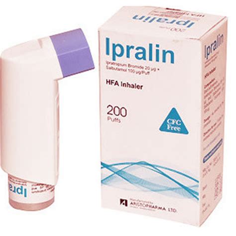 Ipralin Ipratropium Bromide Salbutamol Sulfate 20mcg 100mcg Per