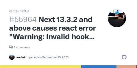 next 13 3 2 and above causes react error warning invalid hook call