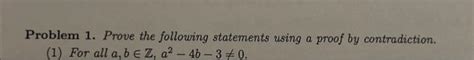 Solved Problem 1 Prove The Following Statements Using A
