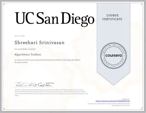 Completed Courseras Algorithmic Toolbox Shreehari Srinivasan Posted On The Topic Linkedin