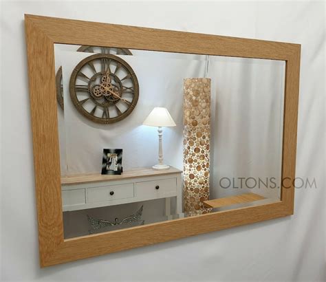 Elegant Wall Mirror Wood Frame Rectangular For Modern Home Decor