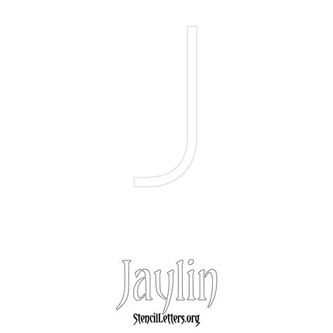 Jaylin Free Printable Name Stencils With 6 Unique Typography Styles And Lettering Bridges
