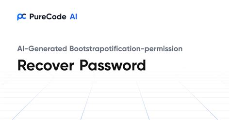 build great bootstrapotification permission recover password components