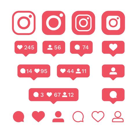 پکیج وکتور آیکون و لوگو اینستاگرام رایگان جعبه ابزار اینستاگرام