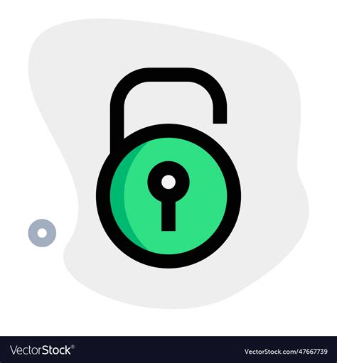 Unlocked Cyber Security System Digitally Vector Image