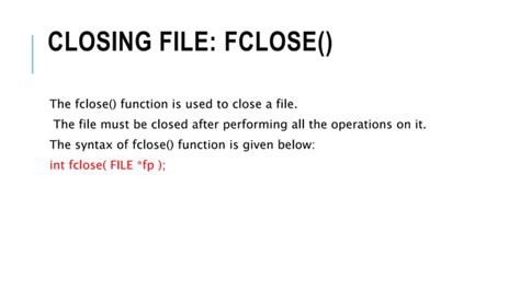 File Handling In C Pptx