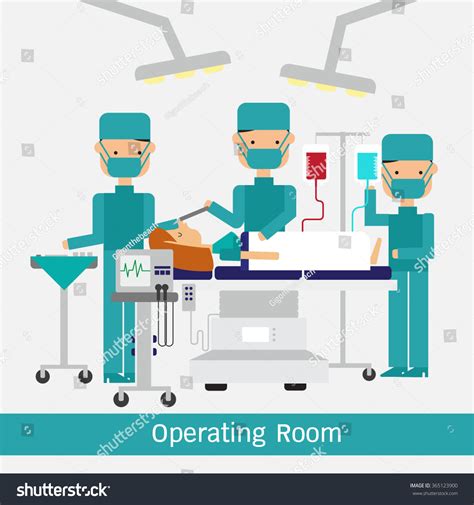 Operating Room Vector Illustration Stock Vector 365123900 Shutterstock