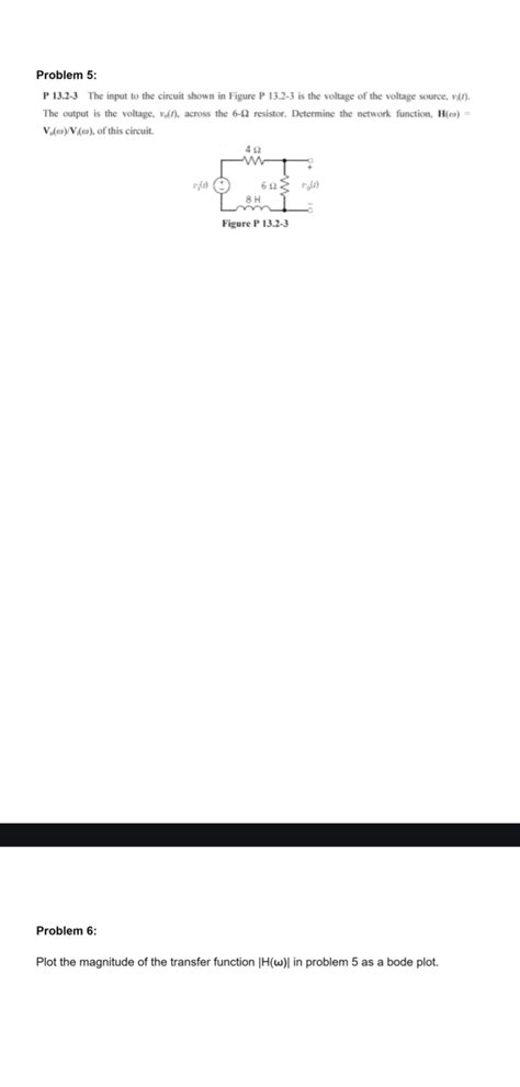 Solved Problem 5p 132 3 ﻿the Input To The Circuit Shown In