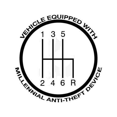 Vehicle Equipped With Millennial Anti Theft Device Die Cut Vinyl Decal Available In Several