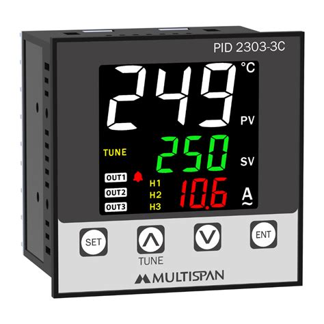 Pid Controller With Ampere Indicator 3 Output Multispan