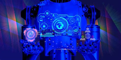 3d Robotic Is Processing Commands And Providing Humans With Answers