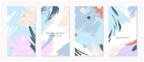 텍스트에 대한 복사 공간이있는 편집 가능한 Insta 스토리 템플릿 세트 개념에 대한 스톡 벡터 아트 및 기타 이미지 개념