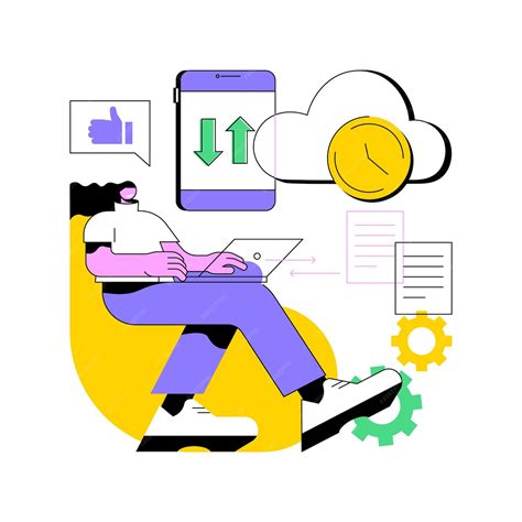 Premium Vector Automatic Backup Abstract Concept Vector Illustration