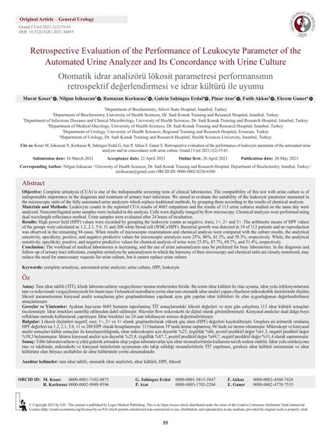 Pdf Retrospective Evaluation Of The Performance Of Leukocyte