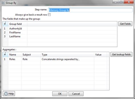 Oracle Database How To Fuse Rows In Pentaho Kettle Stack Overflow