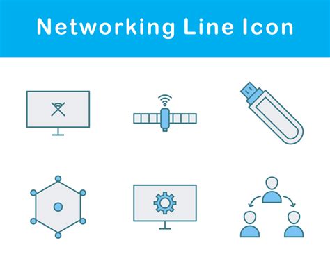 Networking Vector Icon Set 21458950 Vector Art At Vecteezy