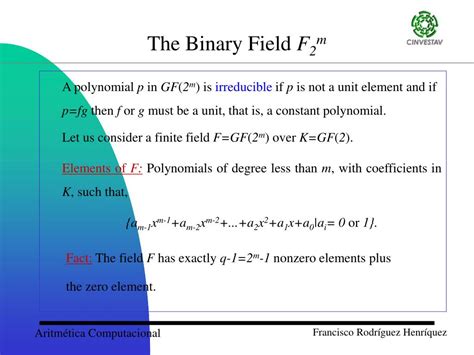 ppt an introduction to binary finite fields gf 2 m powerpoint