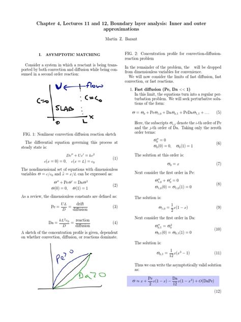 Chapter 4 Lectures 11 And 12 Boundary Layer Analysis Inner And Outer Approximations Pdf