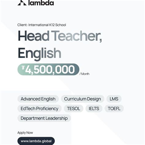 lambda global on linkedin 🔎 head of english department apply 👉 lambda global