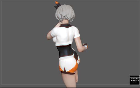 3d File Bea Pokemon Trainer Cute Sexy Girl Hitmonlee Anime Character 3d