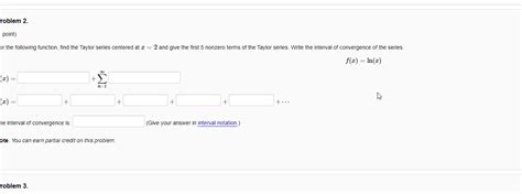Solved Roblem 2 Point Or The Following Function Find The