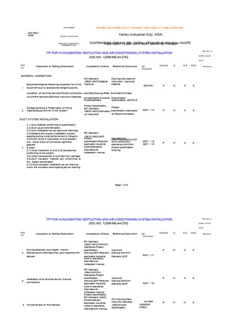 Itp Hvac Pdf Duct Flow Specification Technical Standard
