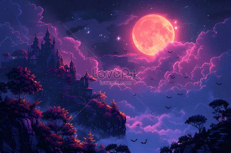 할로윈 달 일러스트 무료 다운로드 Lovepik