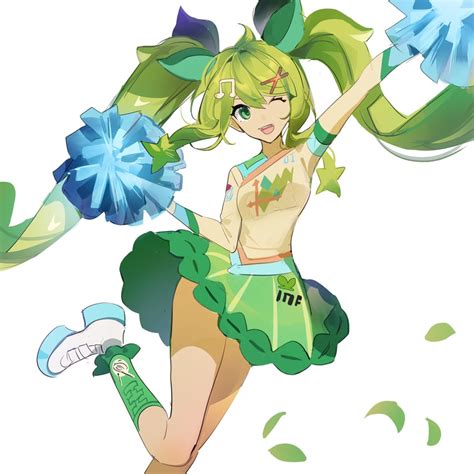 Hatsune Miku And Grass Miku Pokemon And More Drawn By Ershuihe