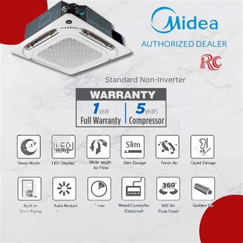 Midea Ceiling Cassette Inverter Kuala Lumpur Kl Malaysia Selangor