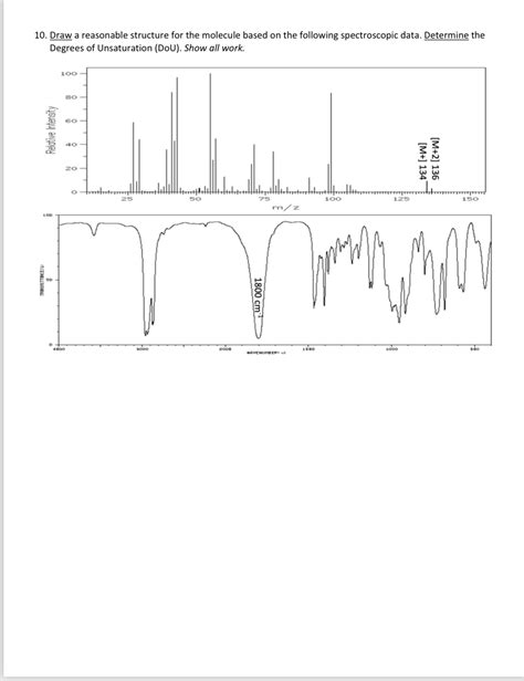 Solved Draw A Reasonable Structure For The Molecule Based On