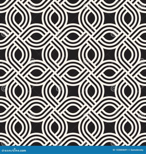 Vector Seamless Subtle Lattice Pattern Modern Stylish Texture With Monochrome Trellis