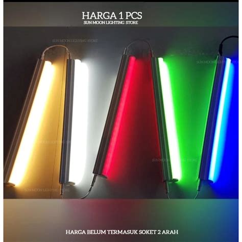 Jual Lampu Neon Led T W Cm Merah Biru Hijau Putih Warm White Watt Shopee Indonesia