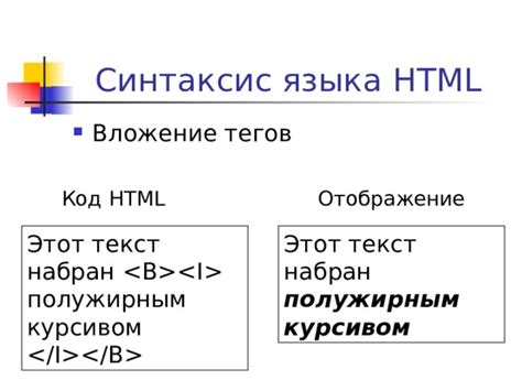 Введение в язык Html