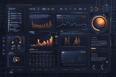 Toolkituiux Dashboard Infographic Template With Big Data Visualization Pie Charts Workflow Web