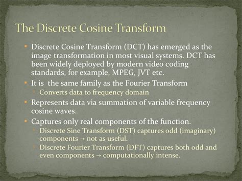 Discrete Cosine Transform