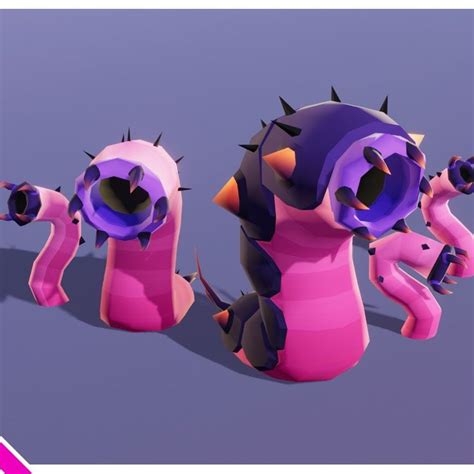 Queen Worm Earthworm Evolution Pack Cute Series 3d Creatures Unity