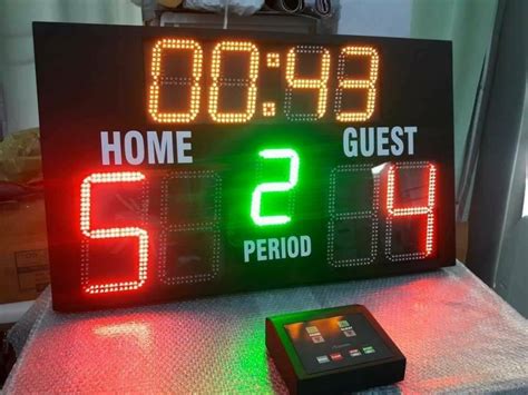 สกอร์บอร์ดฟุตซอล สกอร์บอร์ดฟุตบอล สกอร์บอร์ด ไฟฟ้า ที่ใช้นับคะแนน จับเวลา การแข่งขัน กีฬา ฟุตบอล